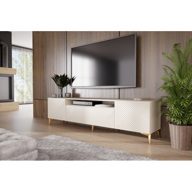 Szafka RTV Nell 180/200 Kaszmir Frezowana wisząca/stojąca